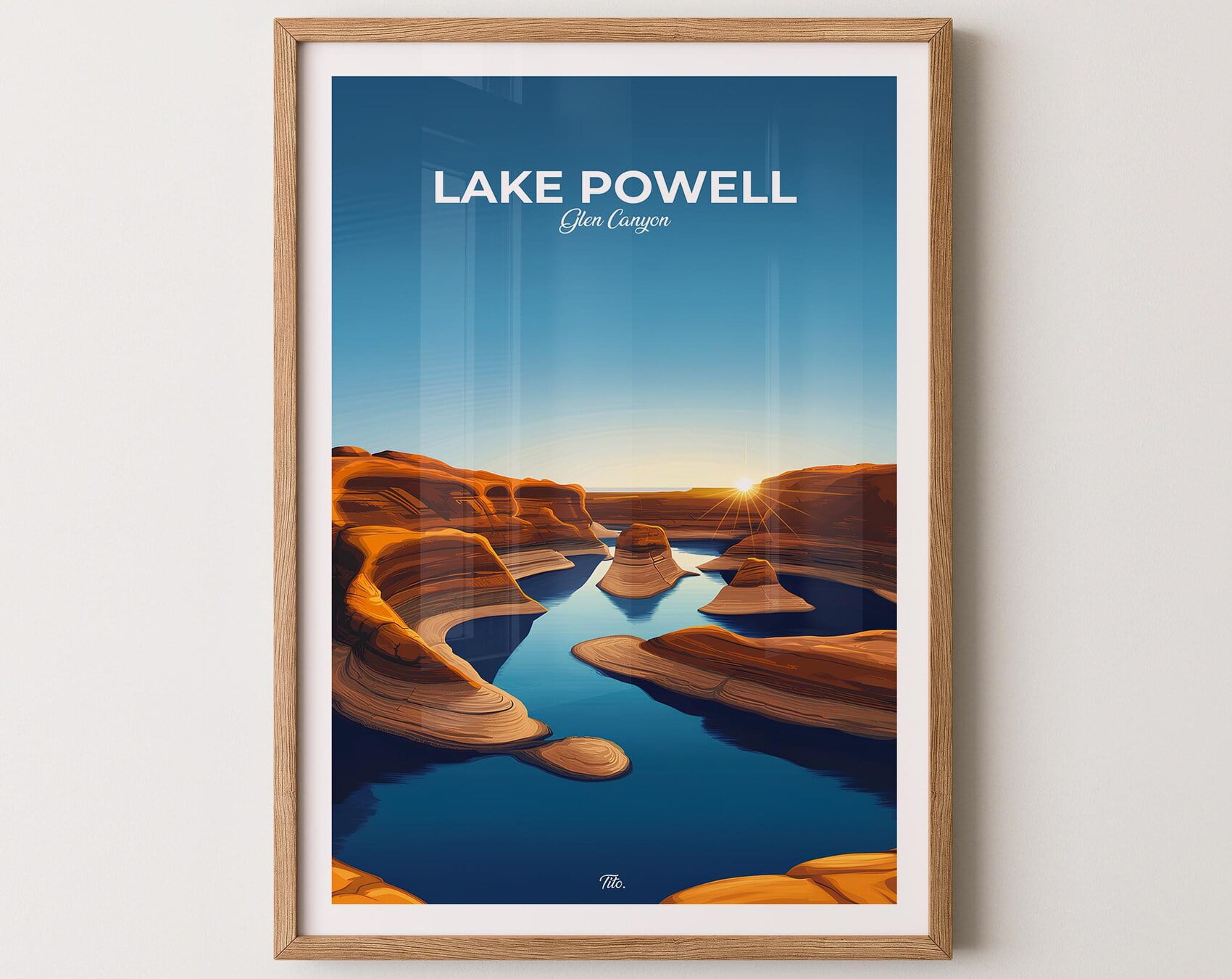 LAKE POWELL Poster, Lake Powell Travel Poster, Lake Powell Art Print ...