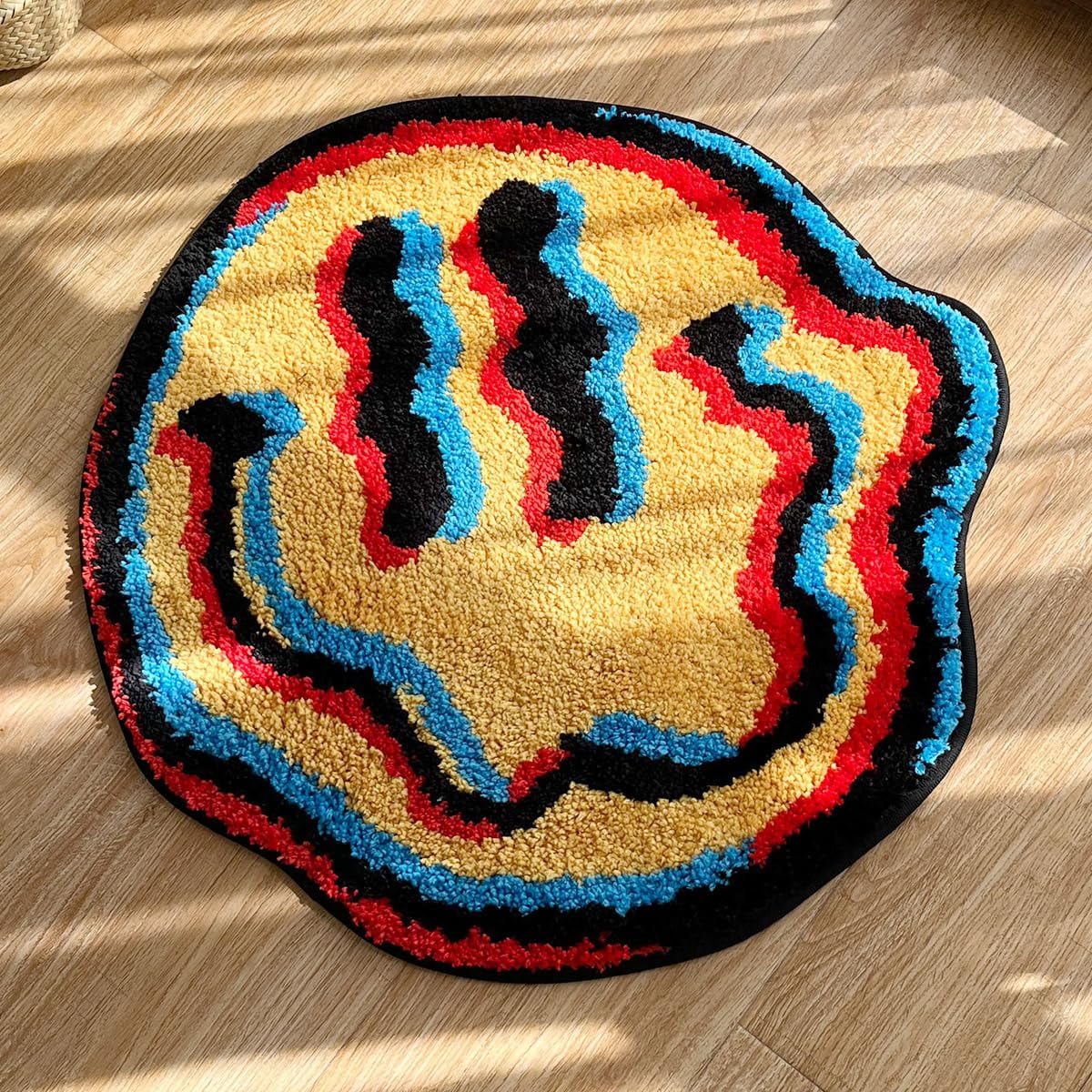 LAKEA Trippy Smile Rug Smily Face Handmade Carpet Tufted Smile Gift for ...