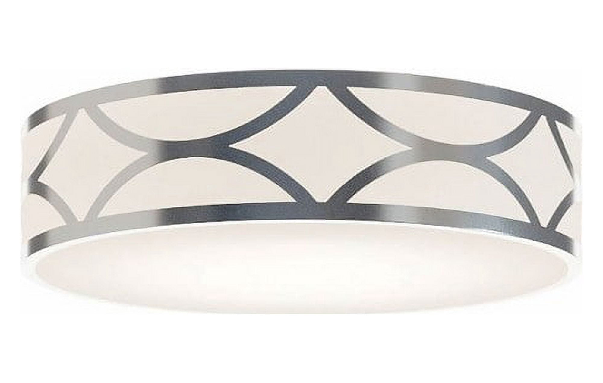 AFX Lake LED Flush Mount Painted Nickel - 16-Inch - Walmart.com