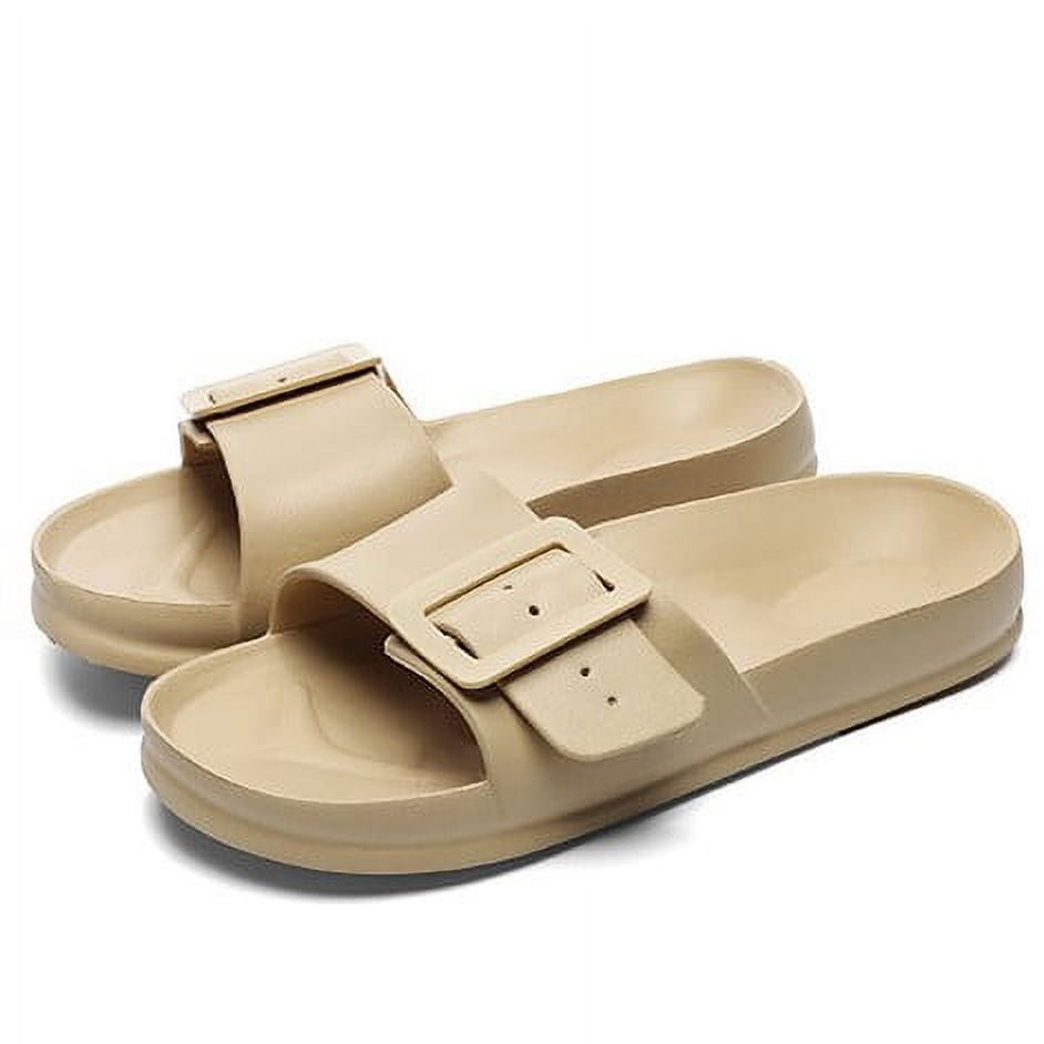 LAKIDAY Cloud Slides for Women with Arch Support Pillow Soft Recovery ...