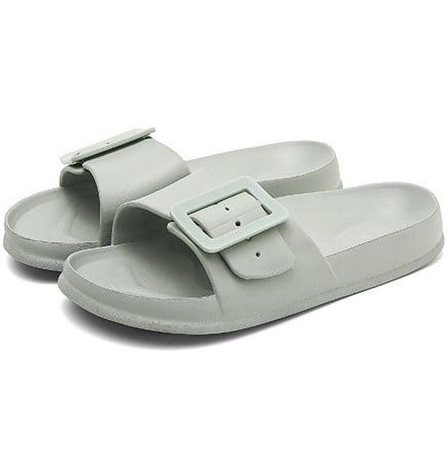 LAKIDAY Cloud Slides for Women with Arch Support Pillow Soft Recovery ...