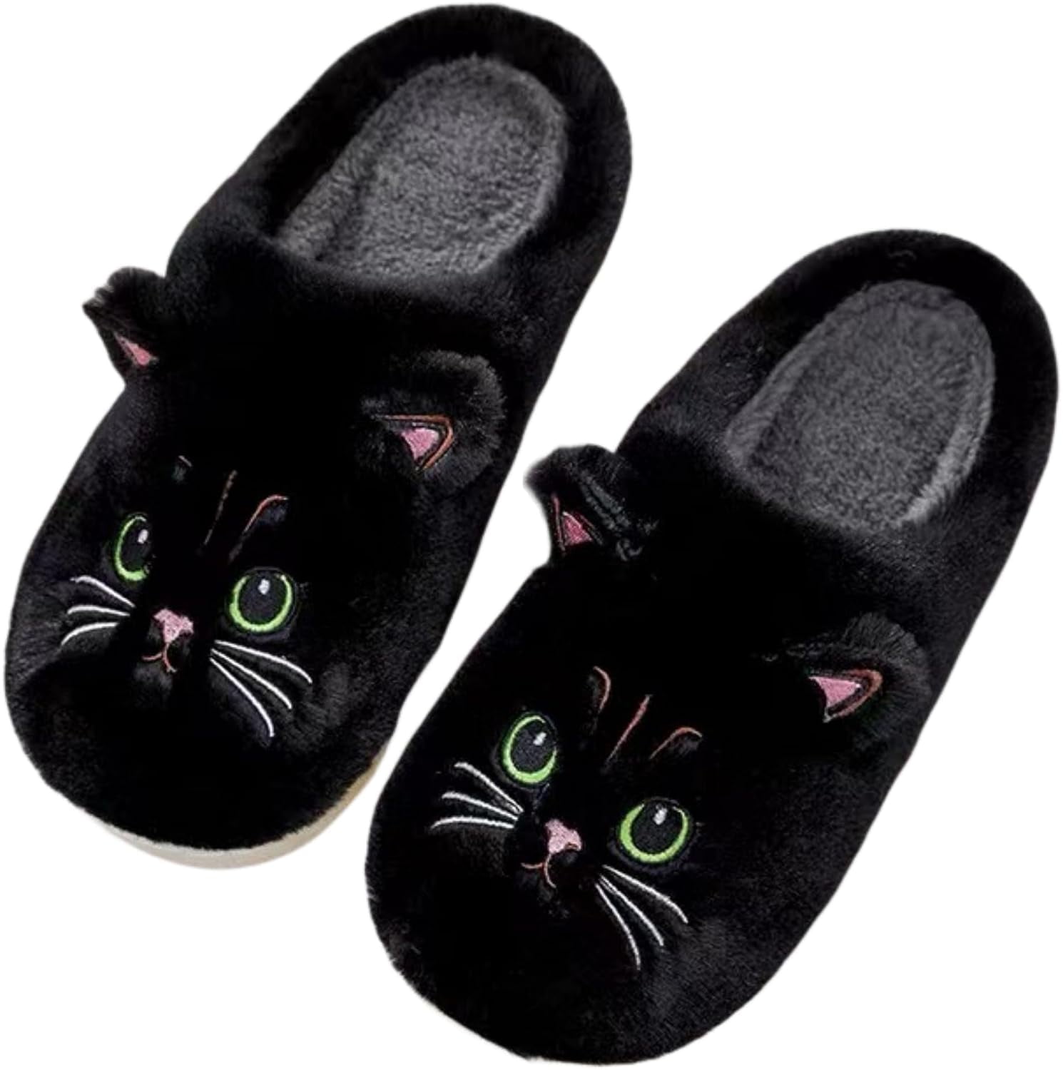 LAKIDAY Plush Animal Slippers Soft And Comfortable Slippers Women's ...