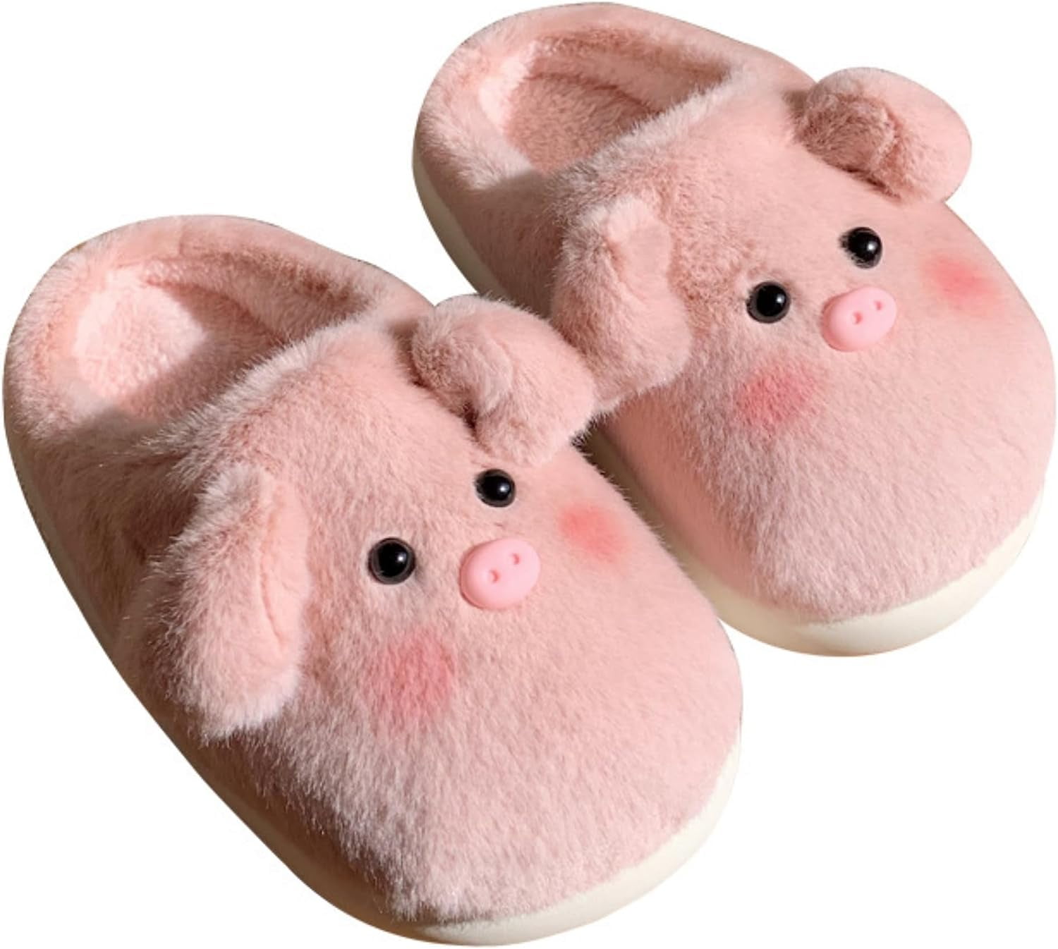 LAKIDAY Plush Animal Slippers Soft And Comfortable Slippers Women's ...