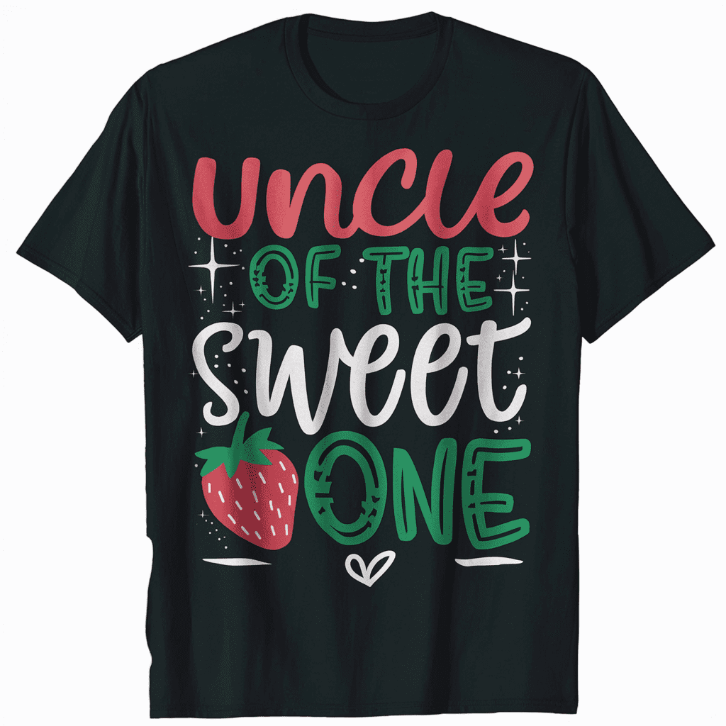 LAKIDAY Uncle of The Berry Sweet One T Shirt Funny Birthday Party Tee ...