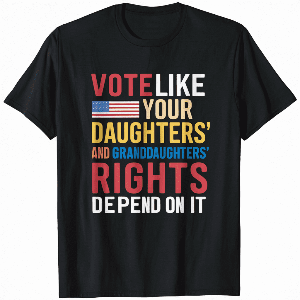 LAKIDAY Vote Like Your Daughters Rights Depend on It T Shirt Funny 2024 ...