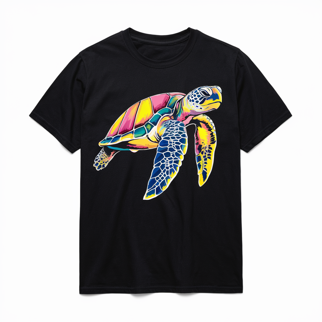 LAKIDAY Watercolor Tortoise T Shirt Colorful Sea Turtle Graphic Beach ...