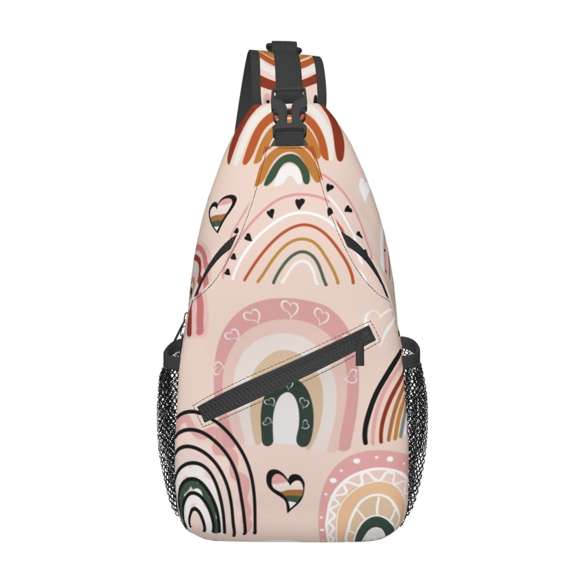 LAKIMCT Boho Style Rainbow Sling Shoulder Crossbody Bag Chest Bags for ...