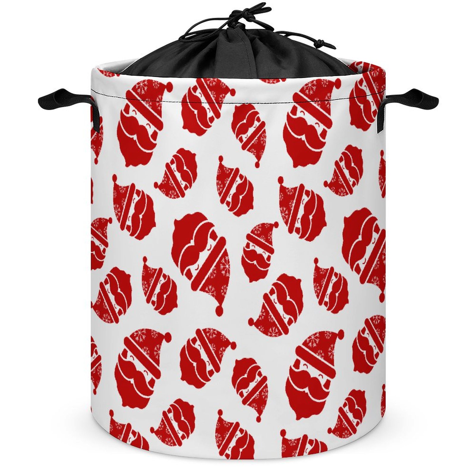 Lakimct Christmas Bearded Grandpa Drawstring Laundry Basket With Handle 42l Laundry Hamper