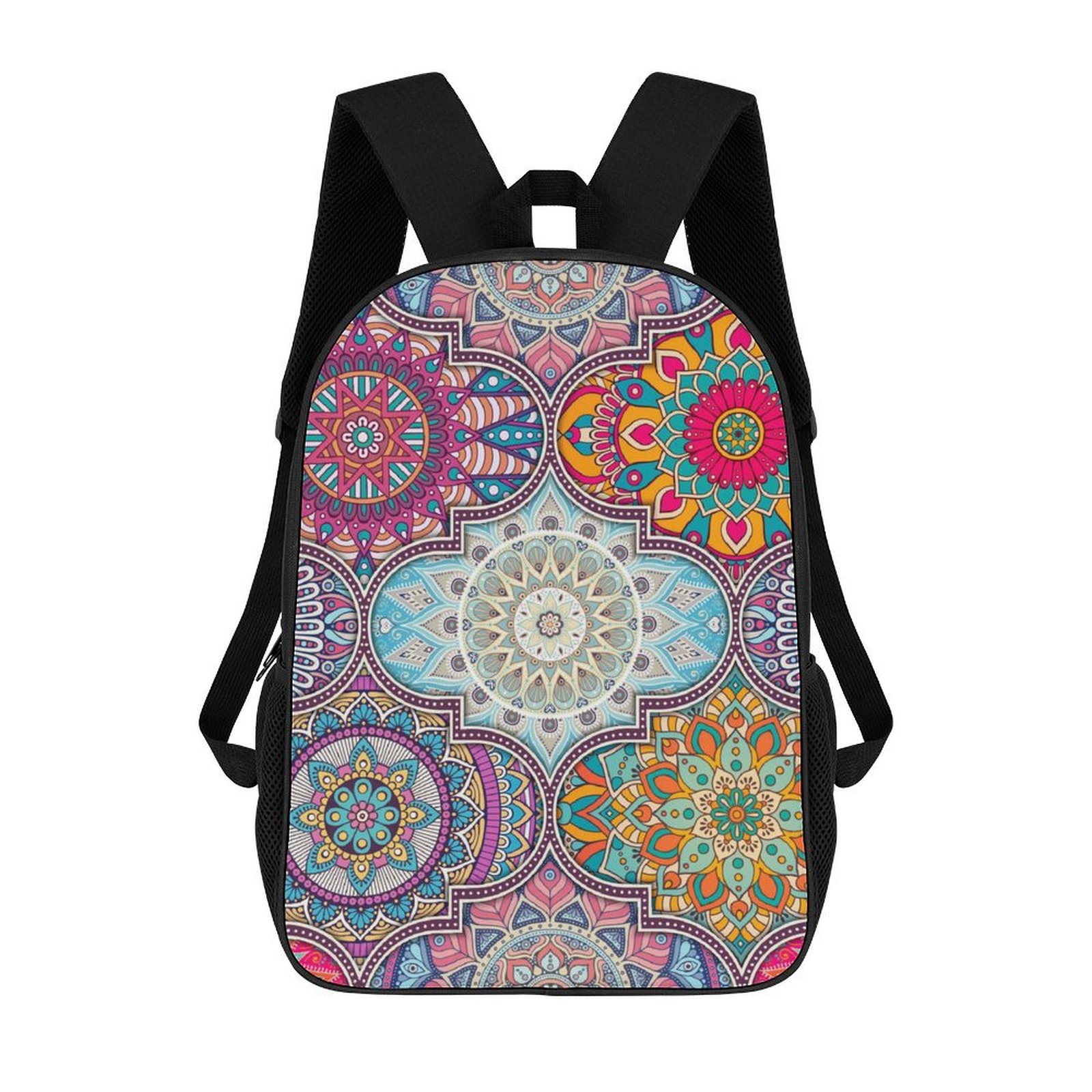 LAKIMCT Classic Mandalas Vintage Print Backpack for Adult Kids, 17-inch Bookbag Laptop Backpack ...