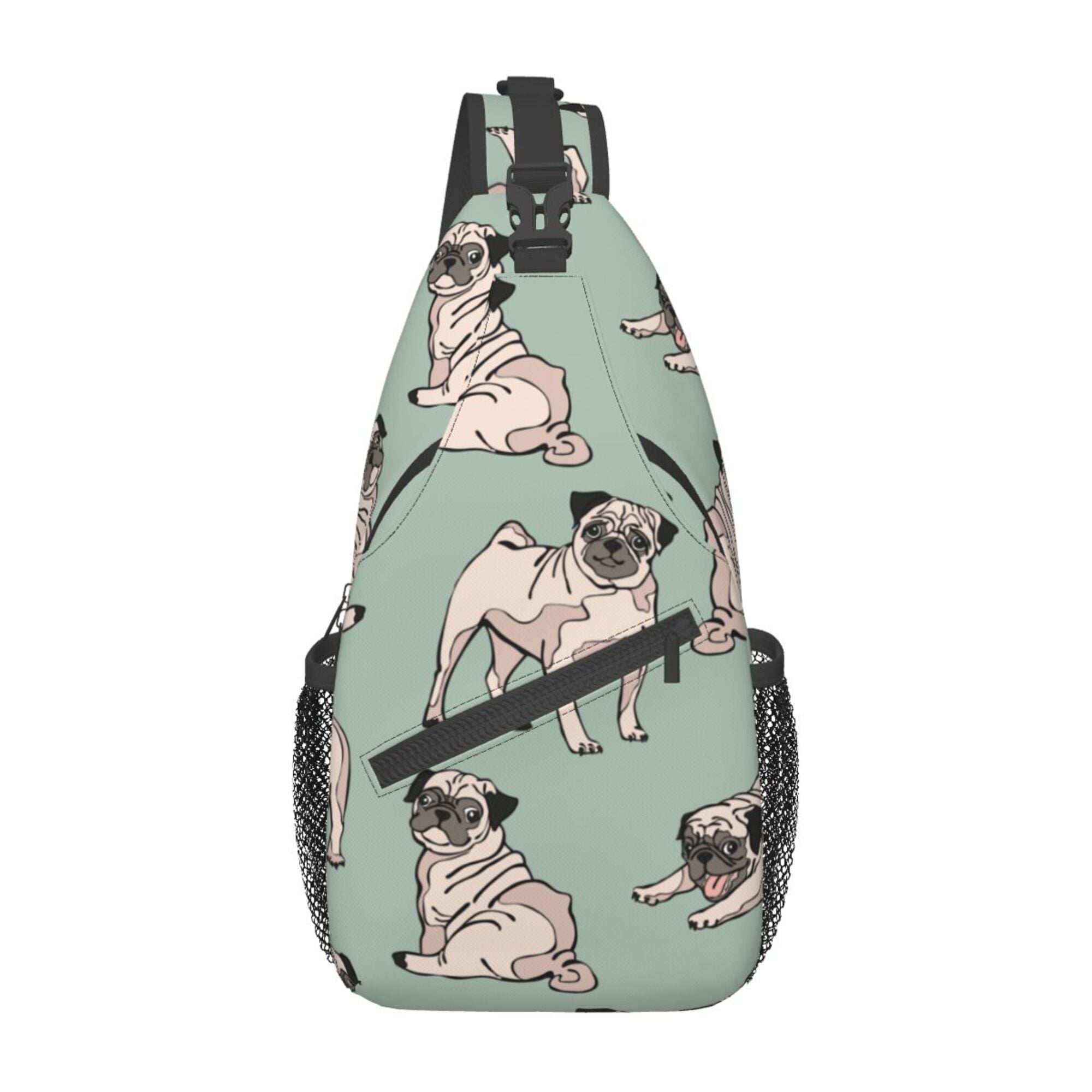 LAKIMCT Cute Dogs Pug Sling Shoulder Crossbody Bag Chest Bags for Men ...