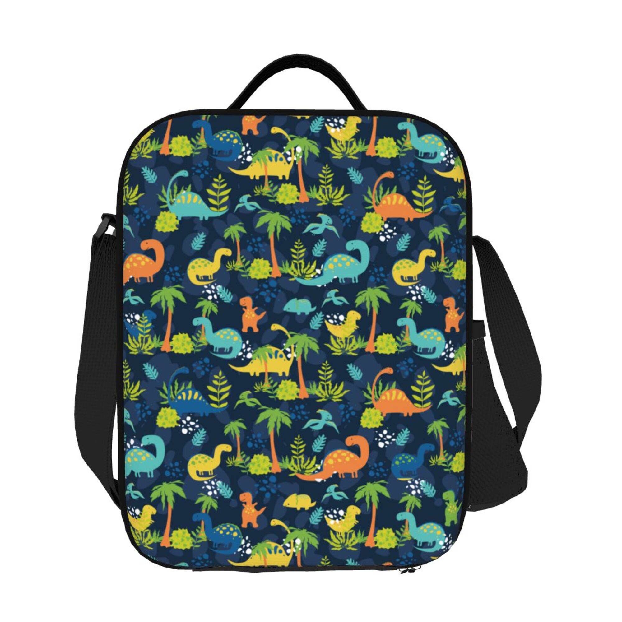 LAKIMCT Hand Drawn Dinosaur Plant Insulated Lunch Bag for Kids Adult ...