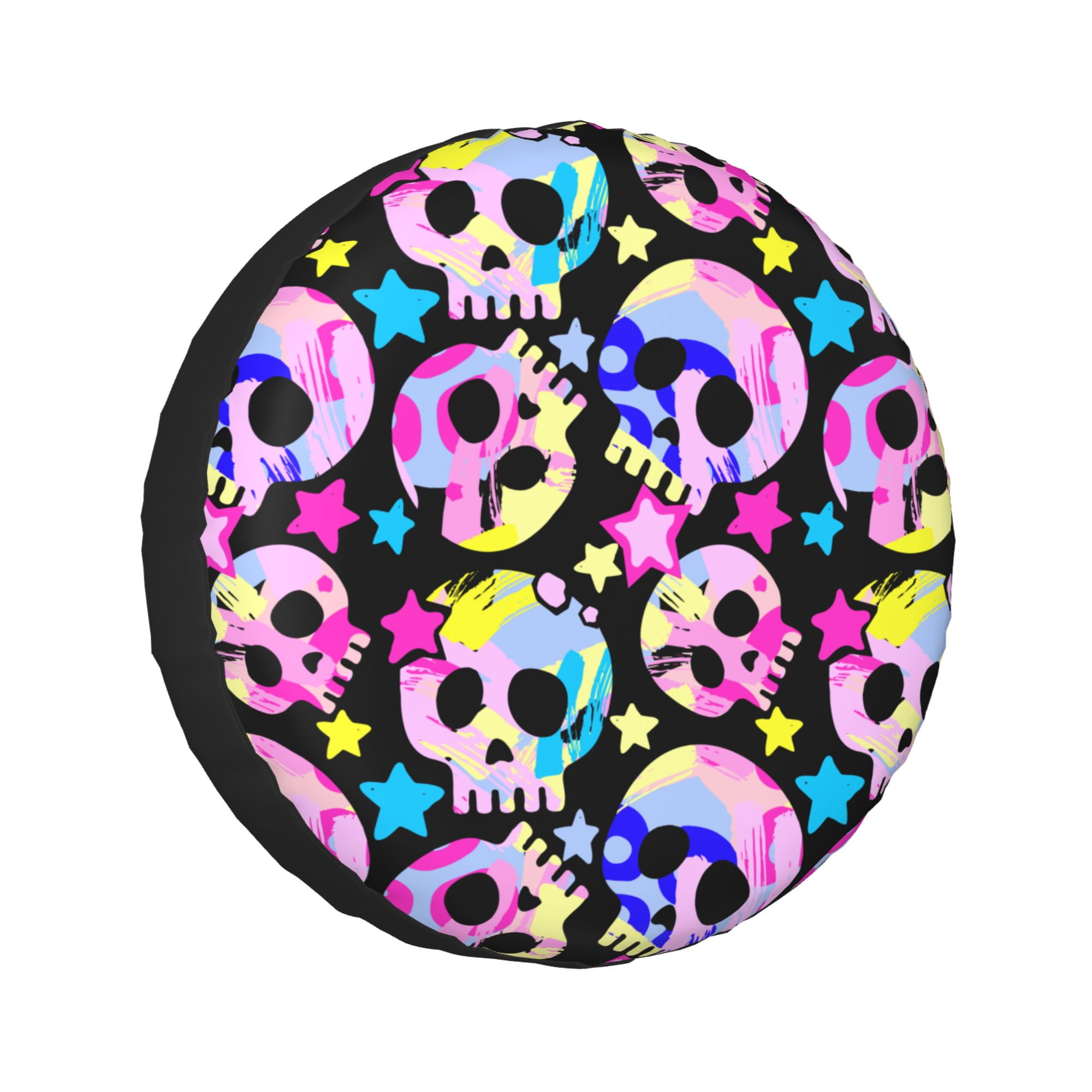 Lakimct Ink Skull Spare Tire Cover Protectors Weatherproof Wheel Tire