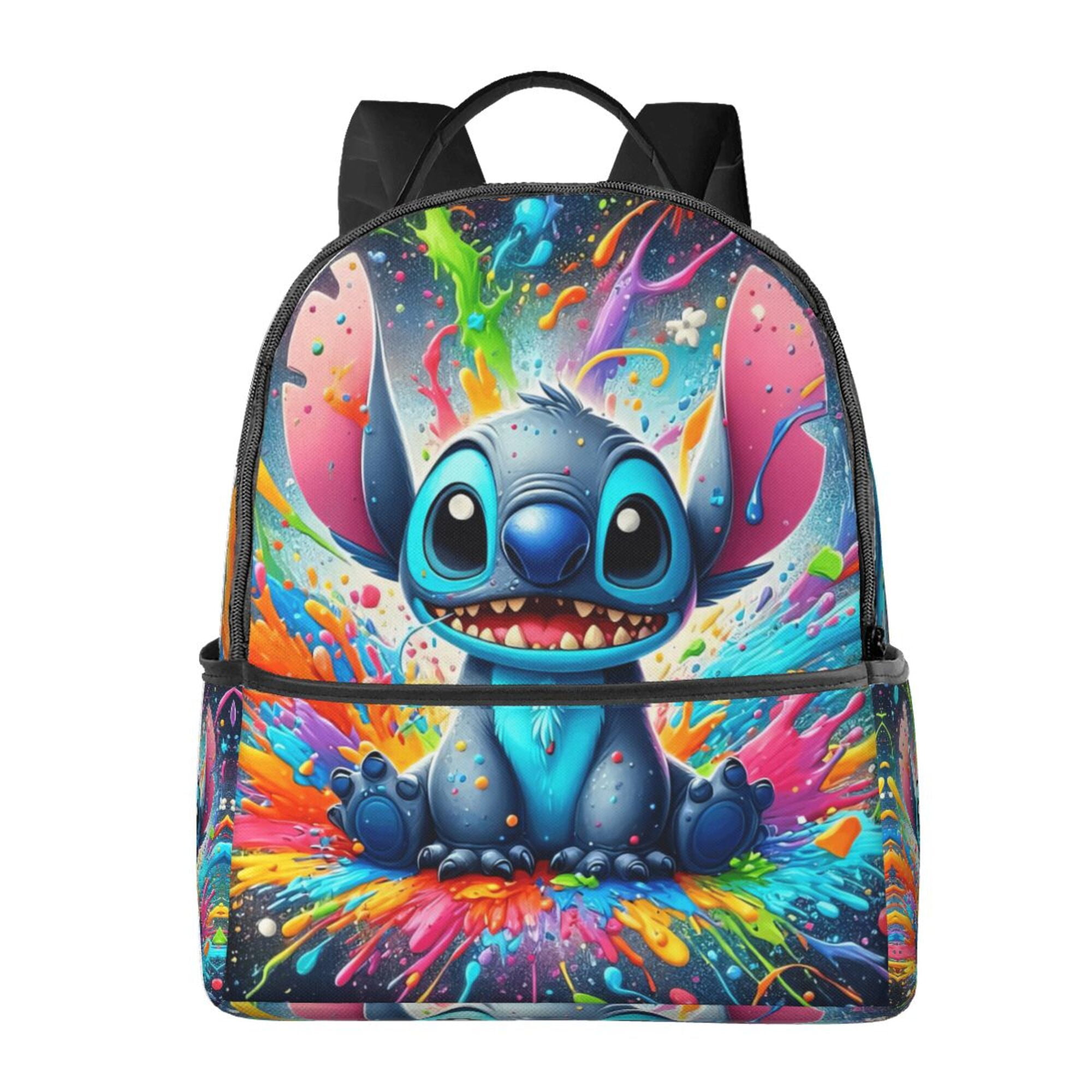 LAKIMCT Lightweight Paint Splash Stitch Backpack, Ergonomic Travel ...