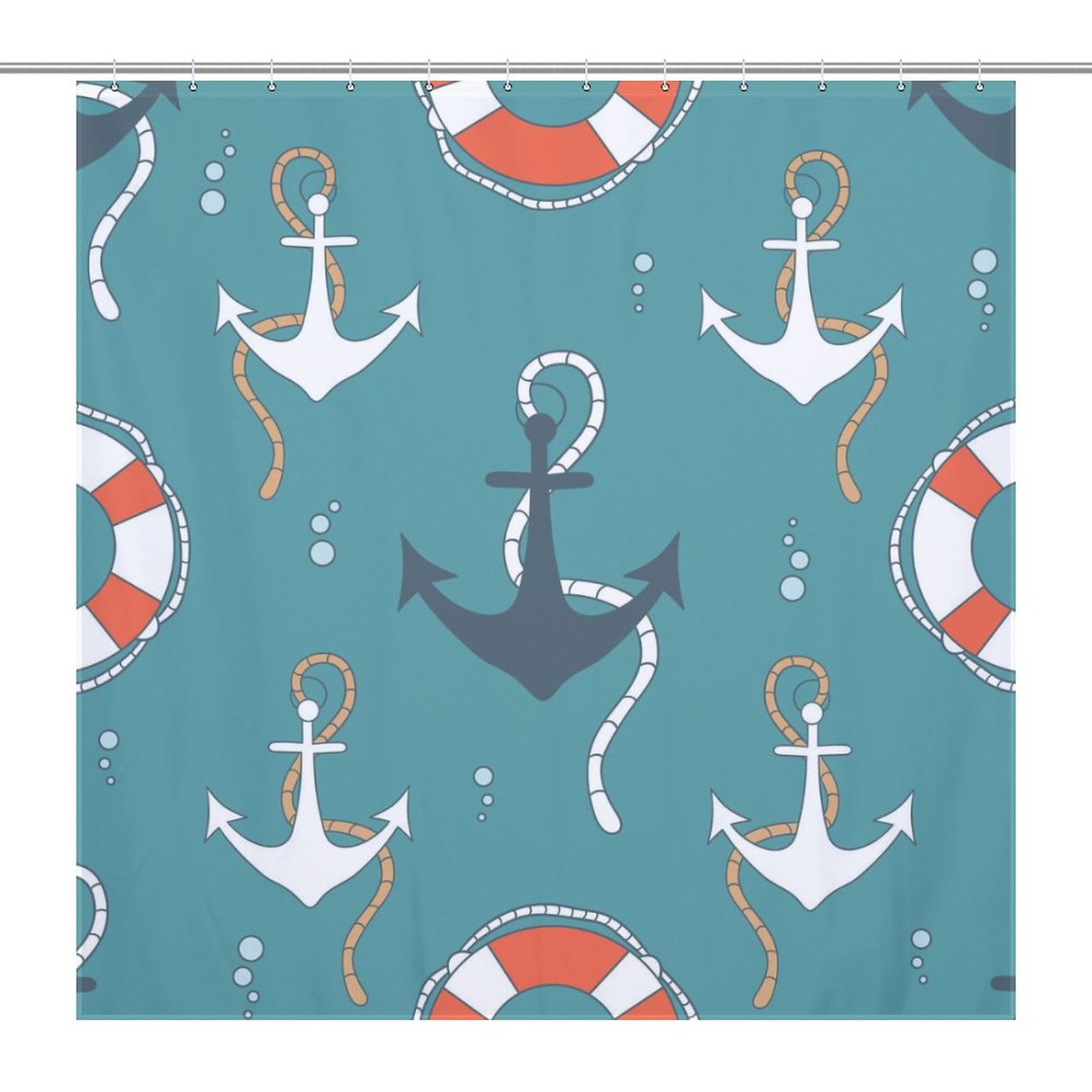 Lakimct Offshore Anchor Shower Curtain For Bathroom Polyester Cloth