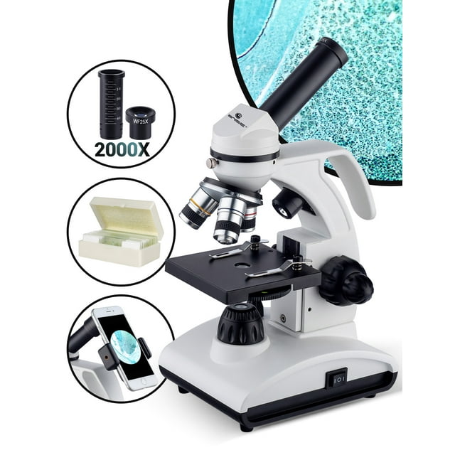 LAKWAR 100X-2000X Microscope Kit for Kids, Teens, Adults - STEM Science ...