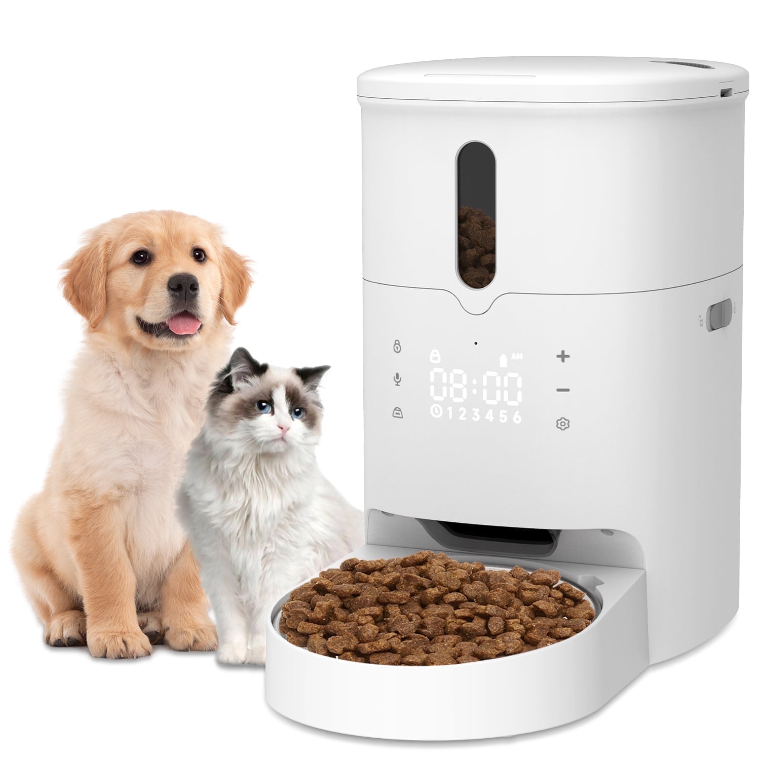 LAKWAR Automatic Cat Food Dispenser, Auto Cat Feeder with Customize ...