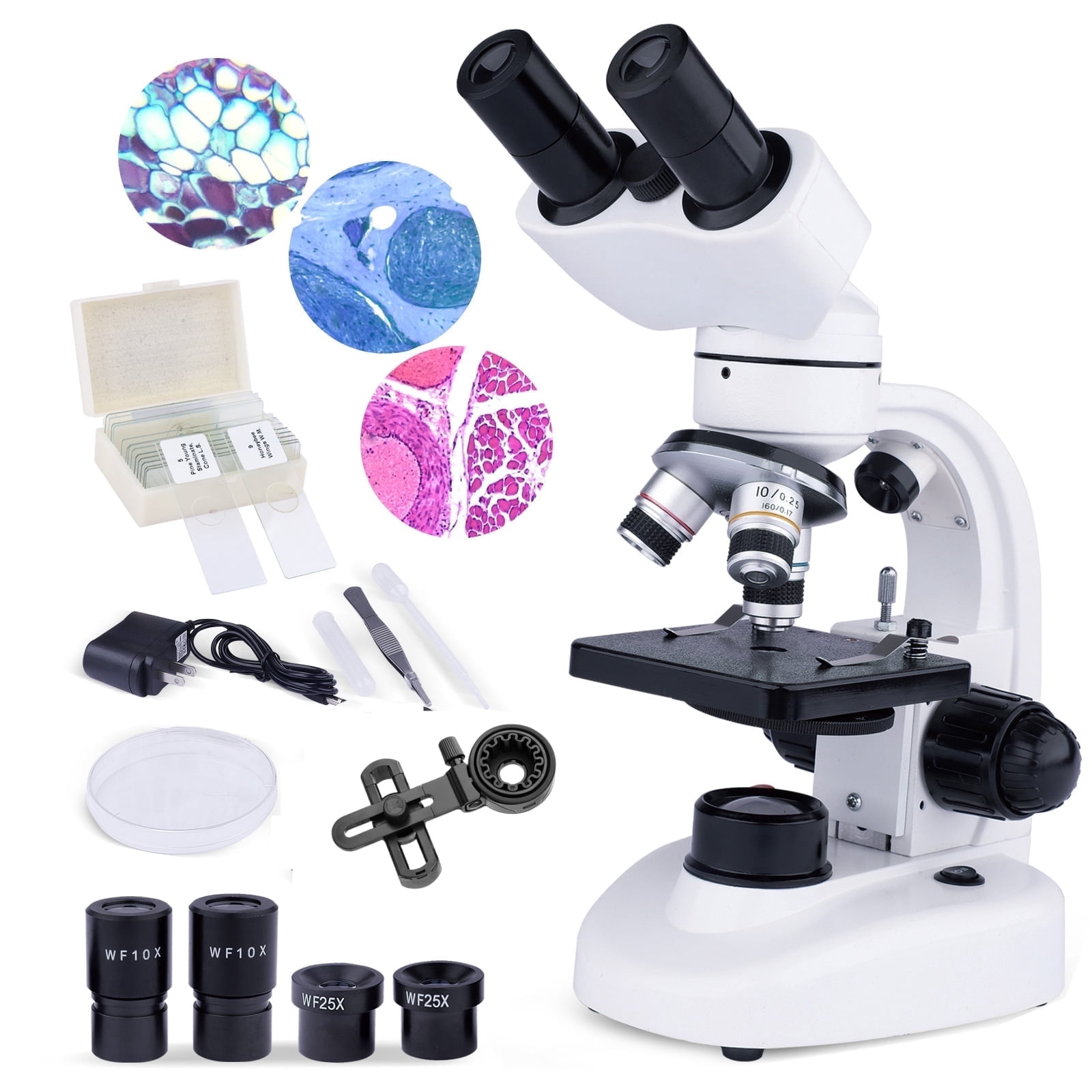 LAKWAR Binocular Microscope for Adults Kids Students，40X-1000X ...
