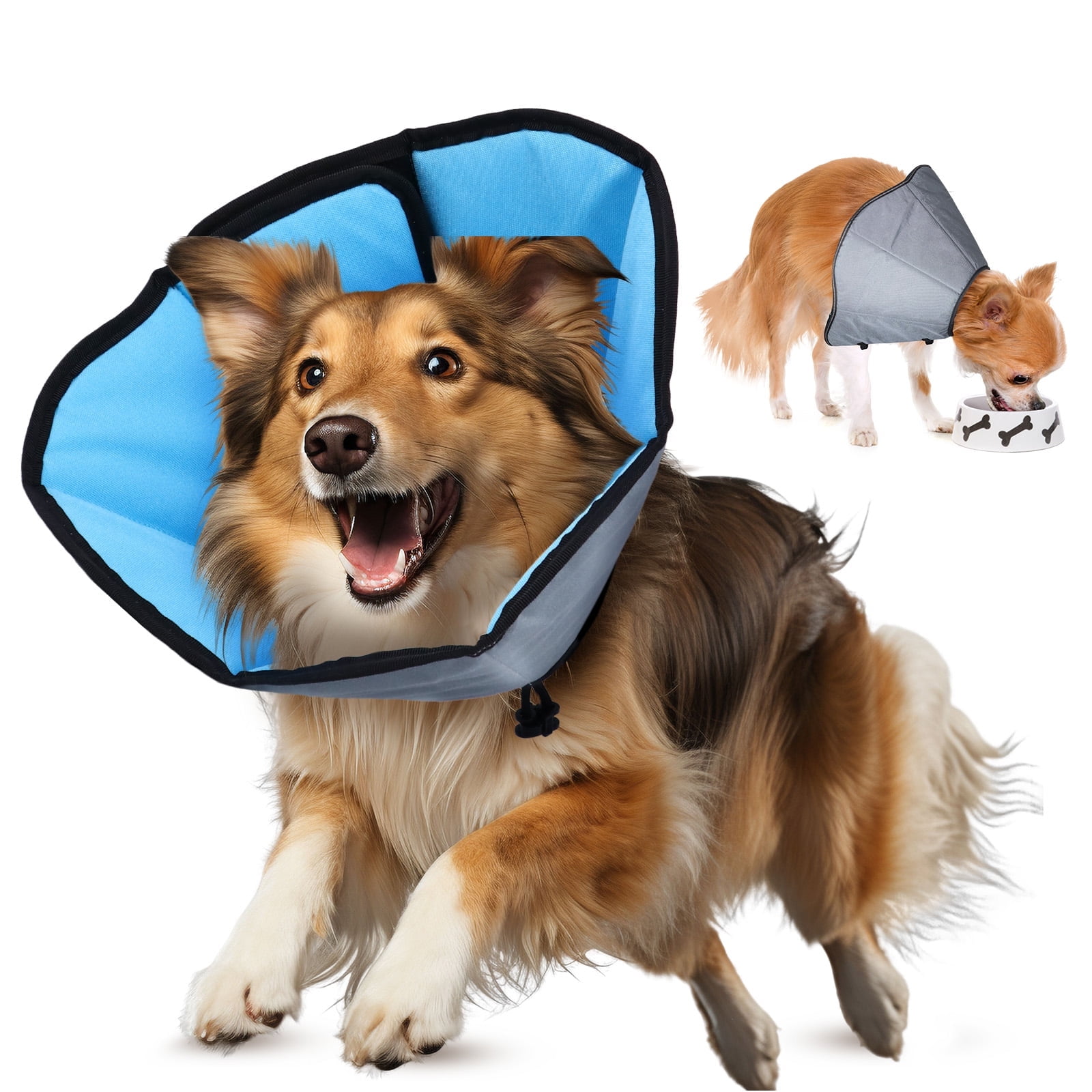 LAKWAR Dog Cone Collar for Medium Small Dogs, Soft Cone for Dog ...
