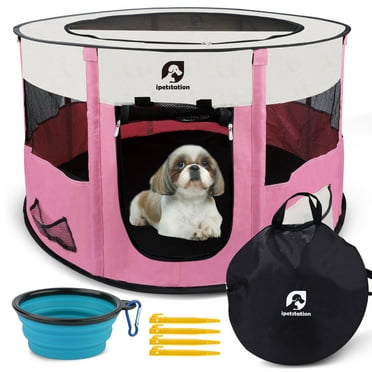 Ruff 'n Ruffus Premium Portable Foldable Dog Playpen + Free Carry Case ...