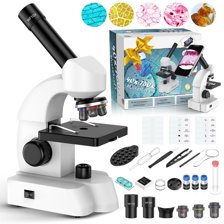 AMSCOPE_KIDS 100X_LED Portable Binocular Stereo Microscope, WF5X and ...