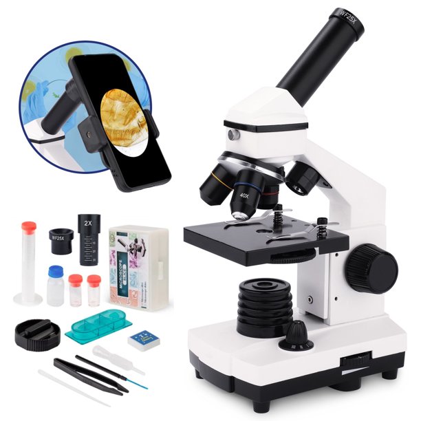 Microscope，40X-2000X Science Microscope for Kids and Students,Beginner ...
