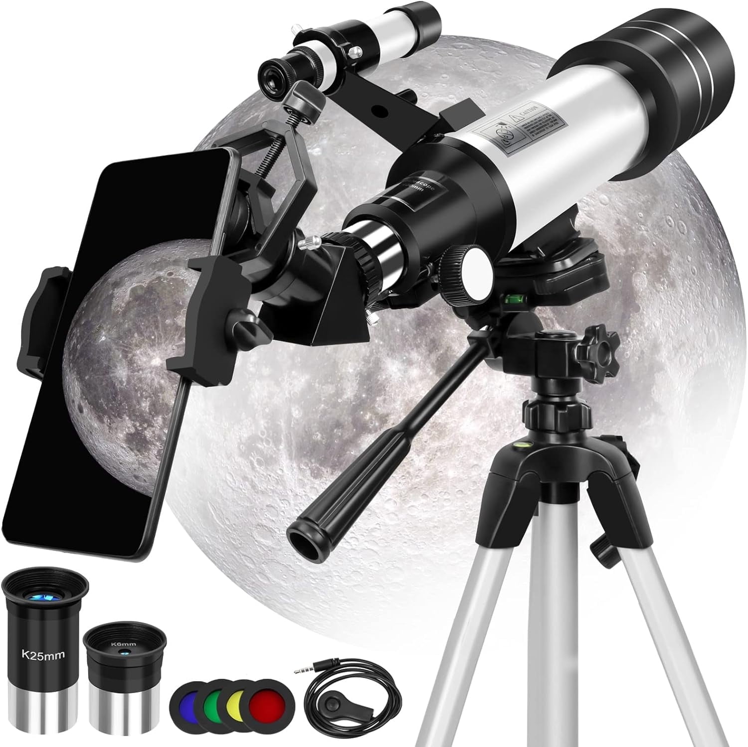 LAKWAR Telescope for Adults & Kids,400/70mm Refractor Optics Telescopes ...