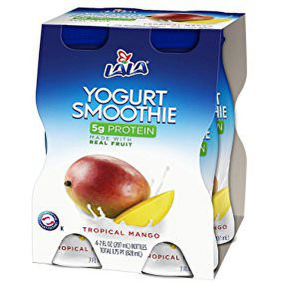 LALA Drinkable Yogurt, Tropical Mango, 7 Oz., 4 Count - Walmart ...