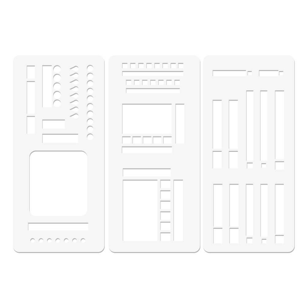 LALA Flexible Record Template Reusable Handmade Stencil Tool Set (B ...