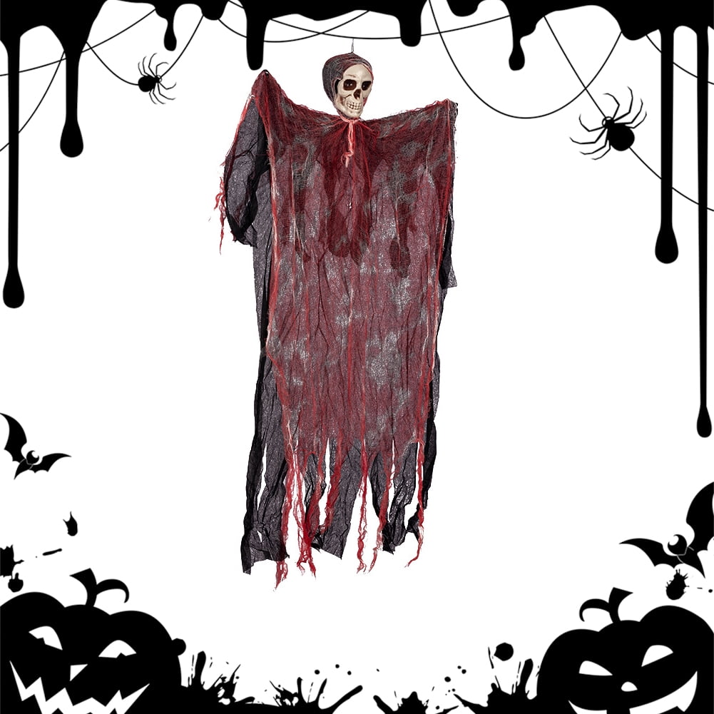 LALA Halloween Skeletons Hanging Ghosts 85cm Scary Ghouls Hung from ...