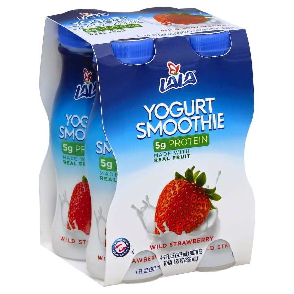 LALA Low Fat Strawberry Yogurt Smoothie Drink, 7 Fl. Oz., 4 Count ...