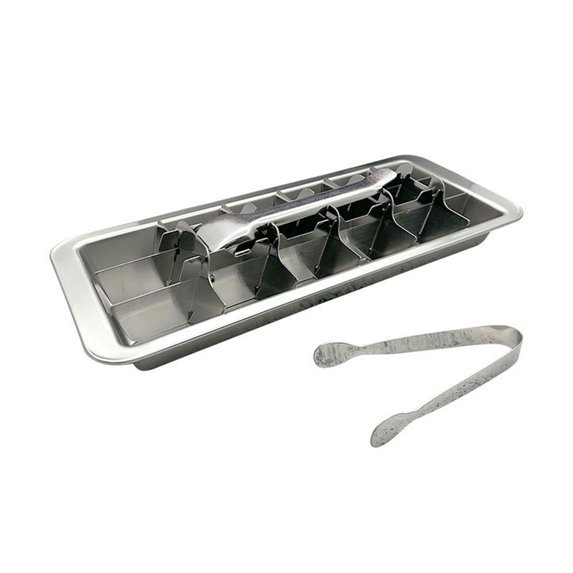 LALA Stainless Steel Ice Cubes Tray With Easy Release Handle Ice Tray ...