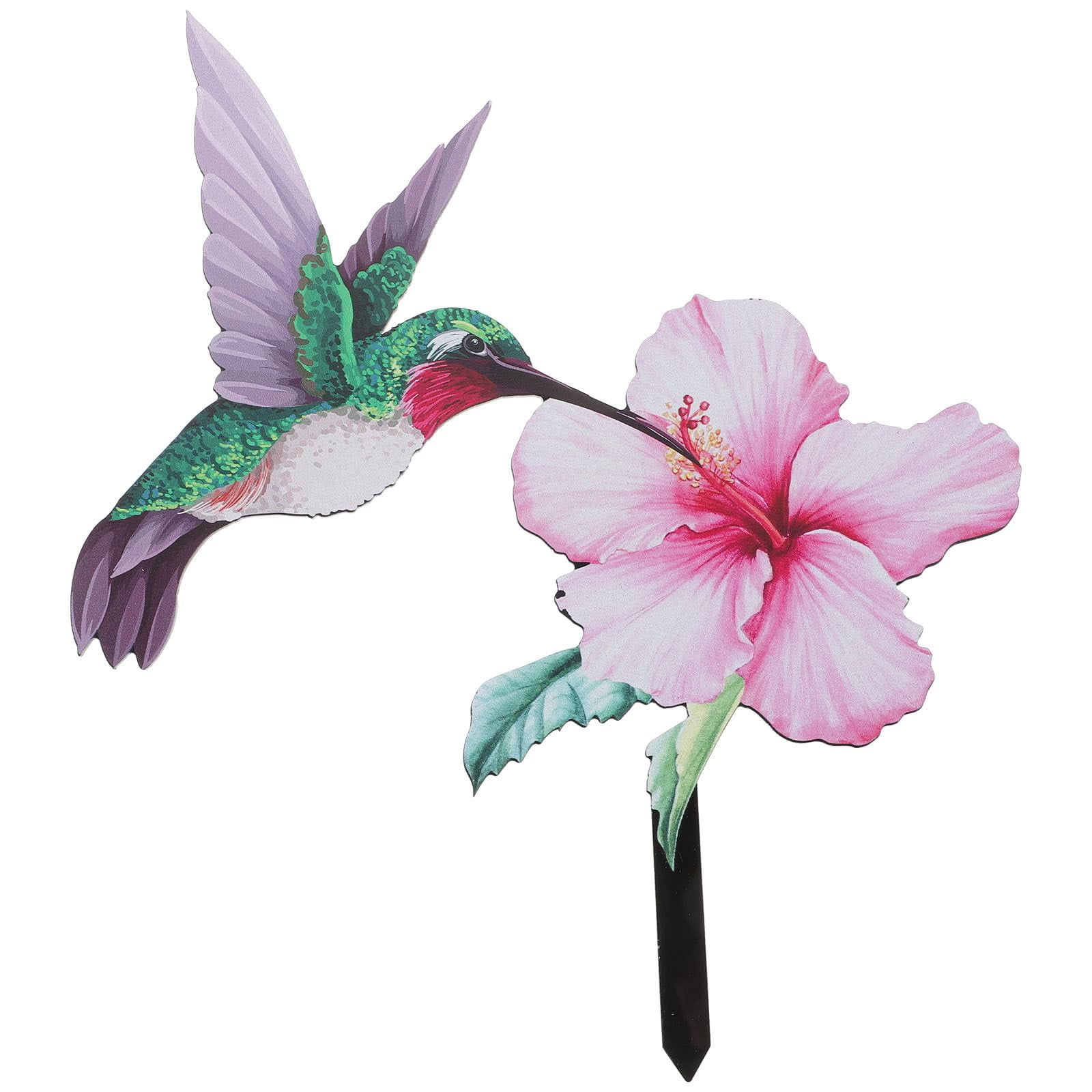 LALAFINA Hummingbird Garden Stakes Flower Card Garden Stakes Welcome ...