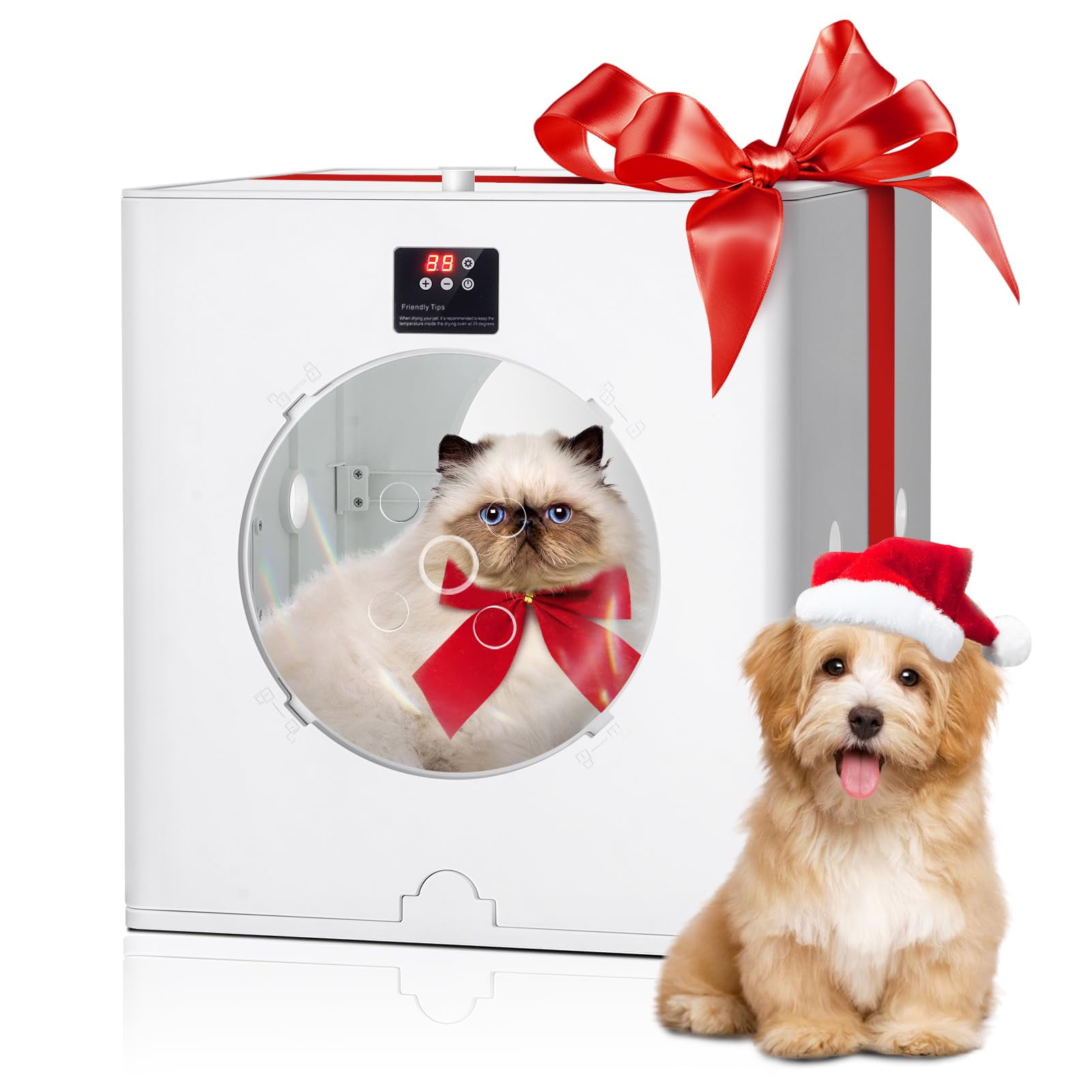 LALAHOO 88L Automatic Pet Dryer Box Foldable Automatic Pet Grooming ...