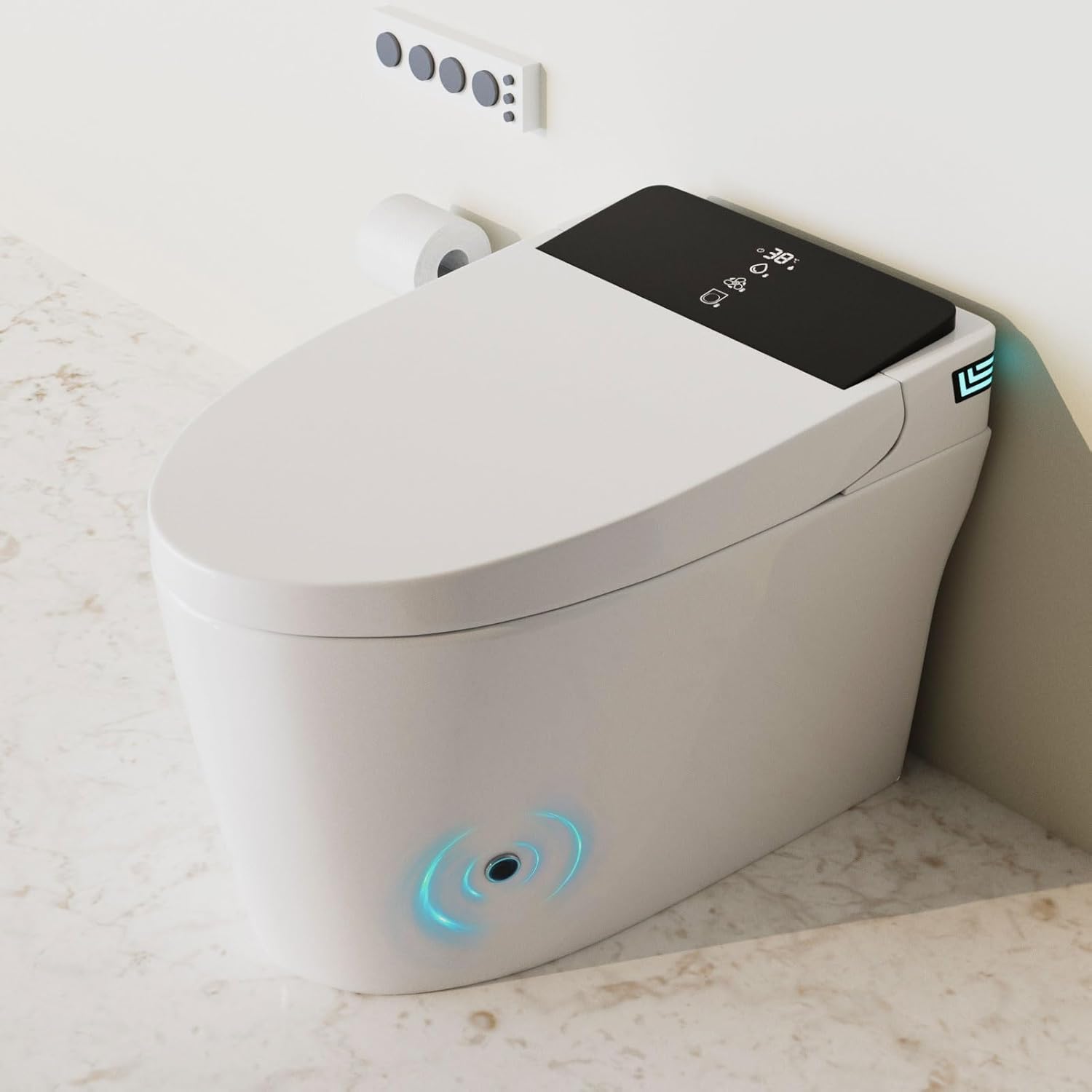 Lotus ATS500 Bidet Toilet Seat, White, Self-Cleaning, Warm Water, Child ...