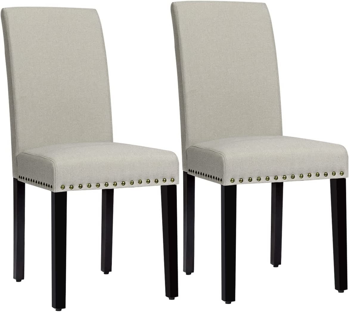 Lalang Upholstered Dining Chairs Set Of 2 Fabric Side Chairs With Wood