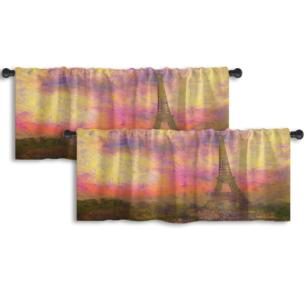 LALILO Kitchen Curtain Valance America Nasa America Map Rod Pocket ...