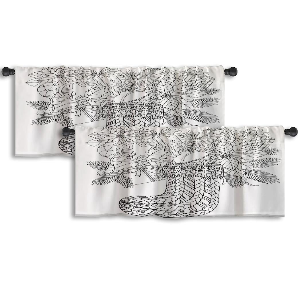 LALILO Kitchen Curtain Valance Animal Fur Tiger Skin Exotic Rod Pocket ...