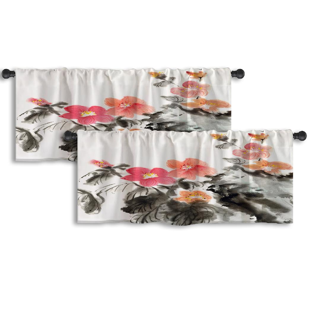 LALILO Kitchen Curtain Valance Antique Map Vessel Antique Map Rod ...