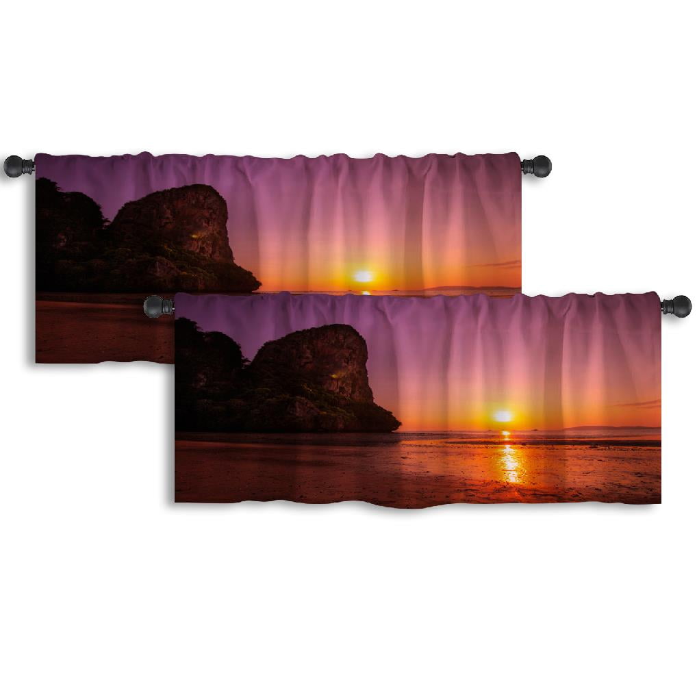 LALILO Kitchen Curtain Valance Antique World Map Italy Italy Rod Pocket ...