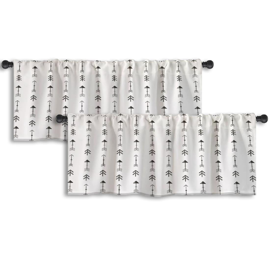 LALILO Kitchen Curtain Valance Arrows Kids Baby Cute Indian Rod Pocket ...