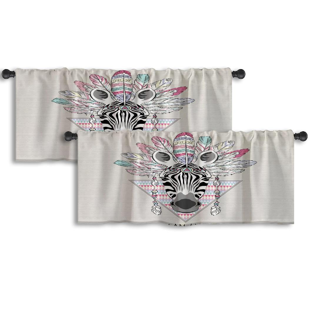 LALILO Kitchen Curtain Valance Bubbles Oil Bubble Oil Rod Pocket Window ...