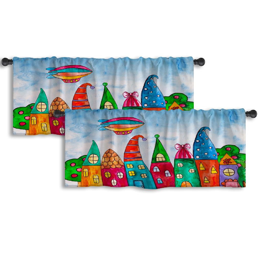 LALILO Kitchen Curtain Valance Camel Sand Sahara Desert Rod Pocket ...