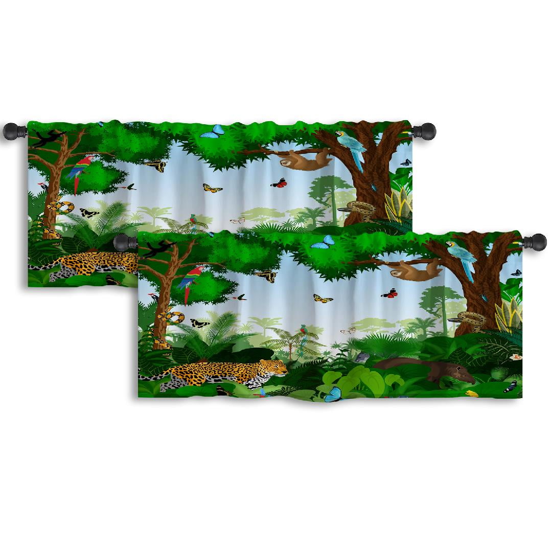 LALILO Kitchen Curtain Valance Colorful With Bubbles Bubble Rod Pocket ...