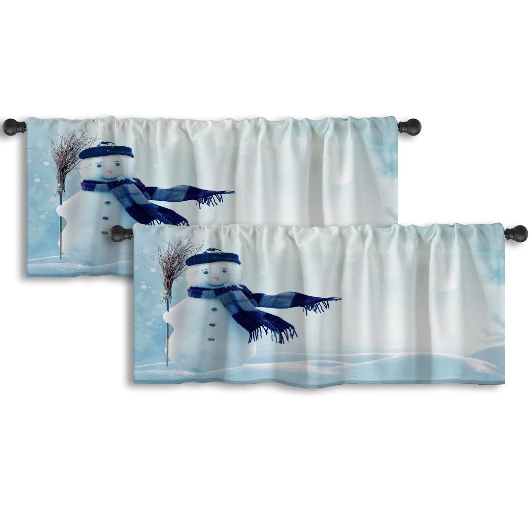 LALILO Kitchen Curtain Valance Cute Two Dogs And Cat Dog Puppy Rod ...