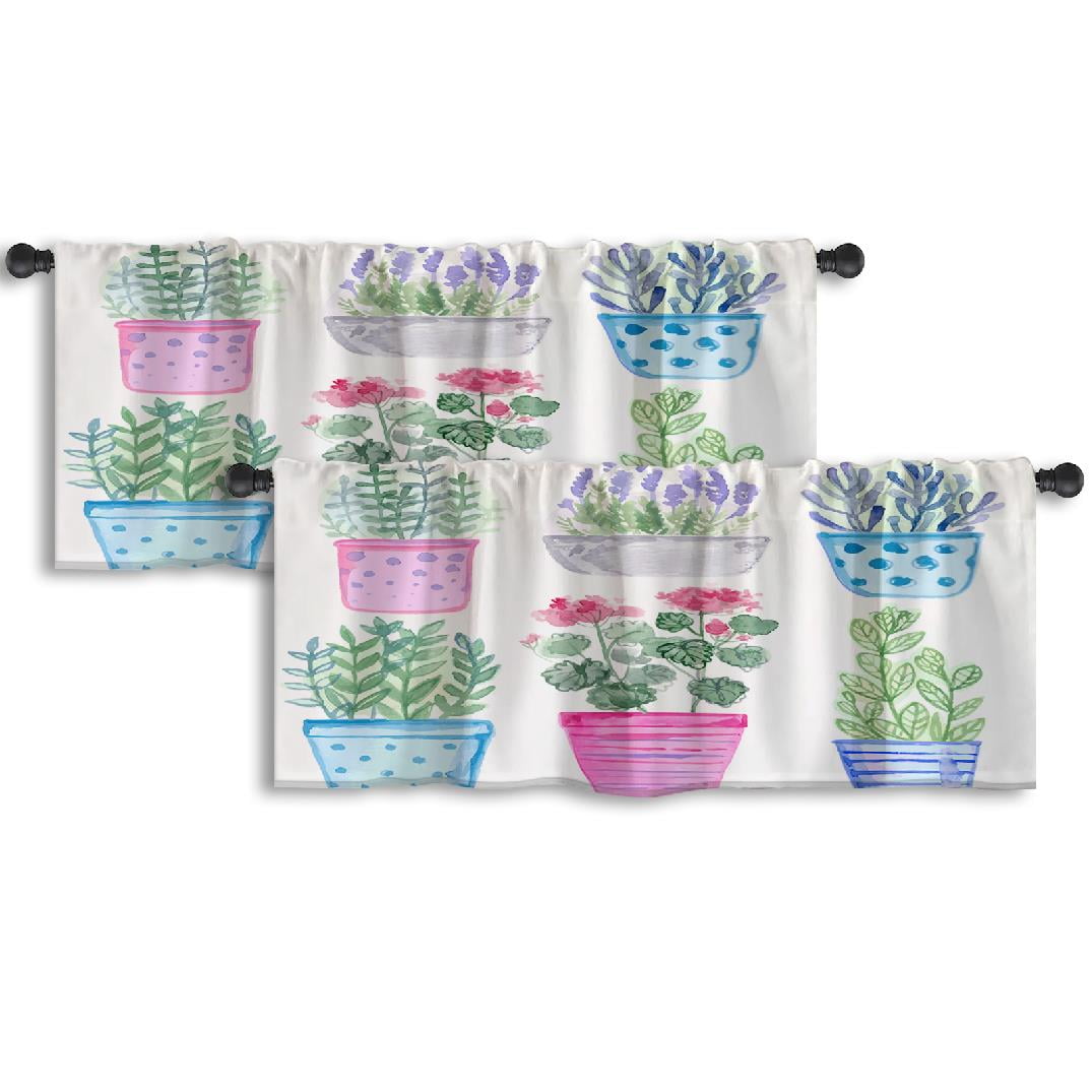 LALILO Kitchen Curtain Valance Eagle Swimming With Small Rod Pocket ...