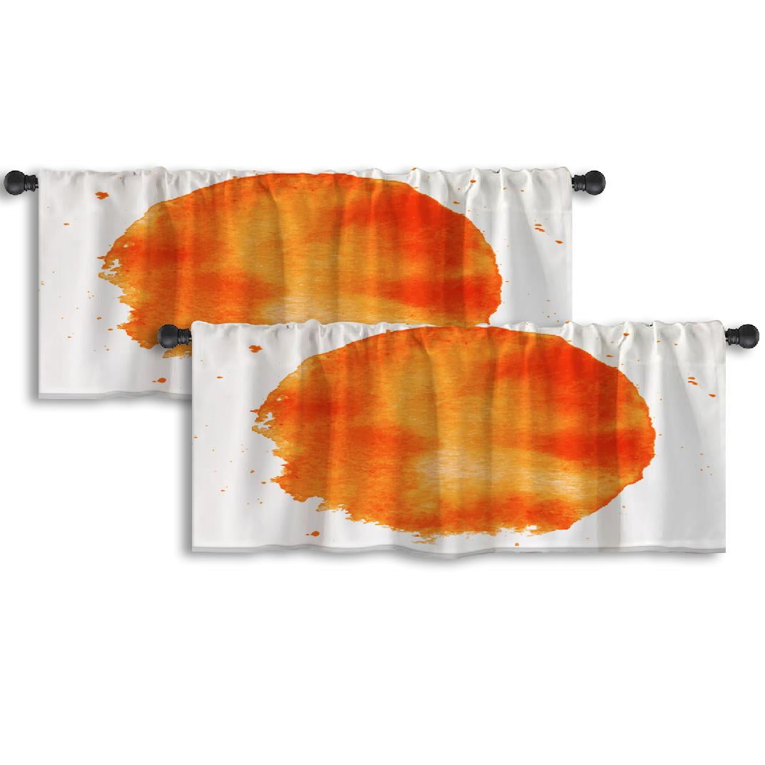 LALILO Kitchen Curtain Valance Green Splash Colorful Rod Pocket Window ...