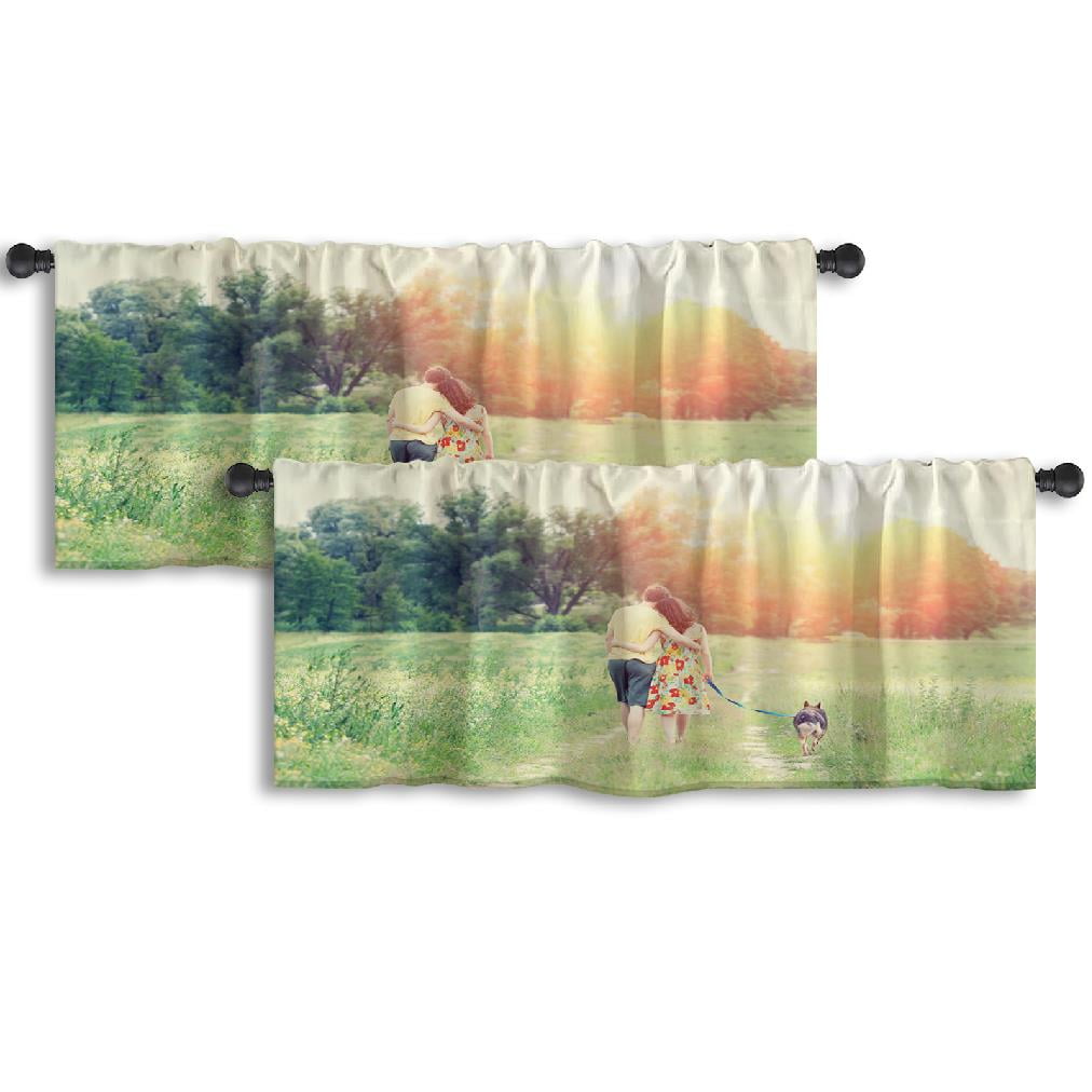 LALILO Kitchen Curtain Valance Grunge World Map Rustic Africa Rod ...