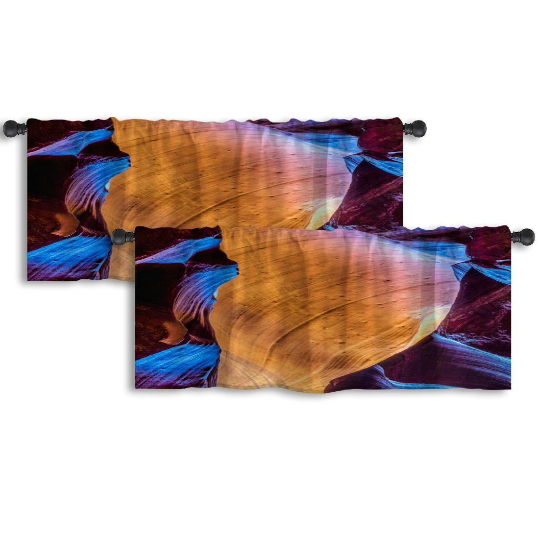 LALILO Kitchen Curtain Valance Landscape Scotland And Rod Pocket Window ...