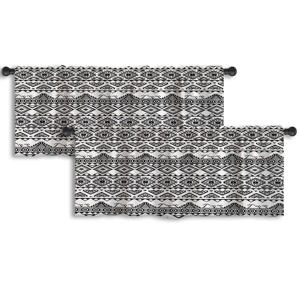 LALILO Kitchen Curtain Valance Man Take Rest Mountain Man Sit Rod ...