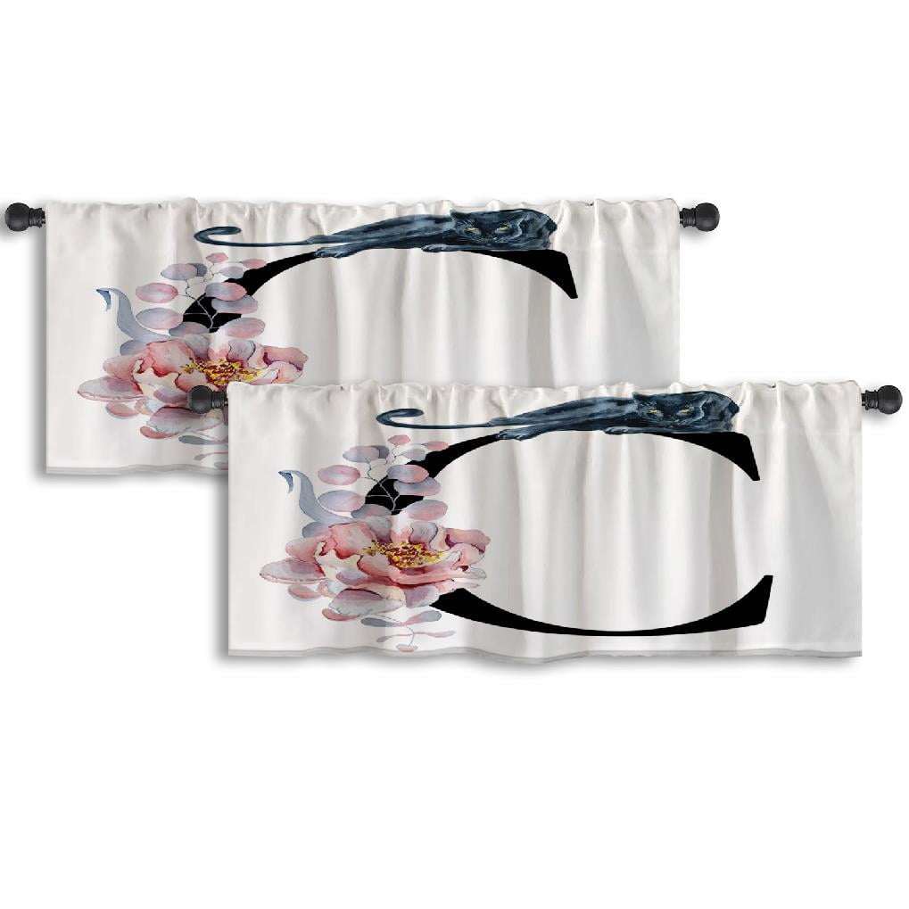 LALILO Kitchen Curtain Valance Map Usa Map Road Trip Travel Rod Pocket ...